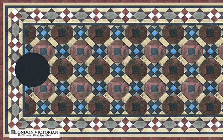 Mosaic Tile Designs | London Victorian geometric tiling
