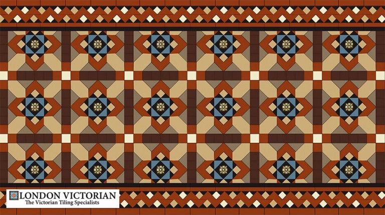 Mosaic Tile Designs | London Victorian geometric tiling